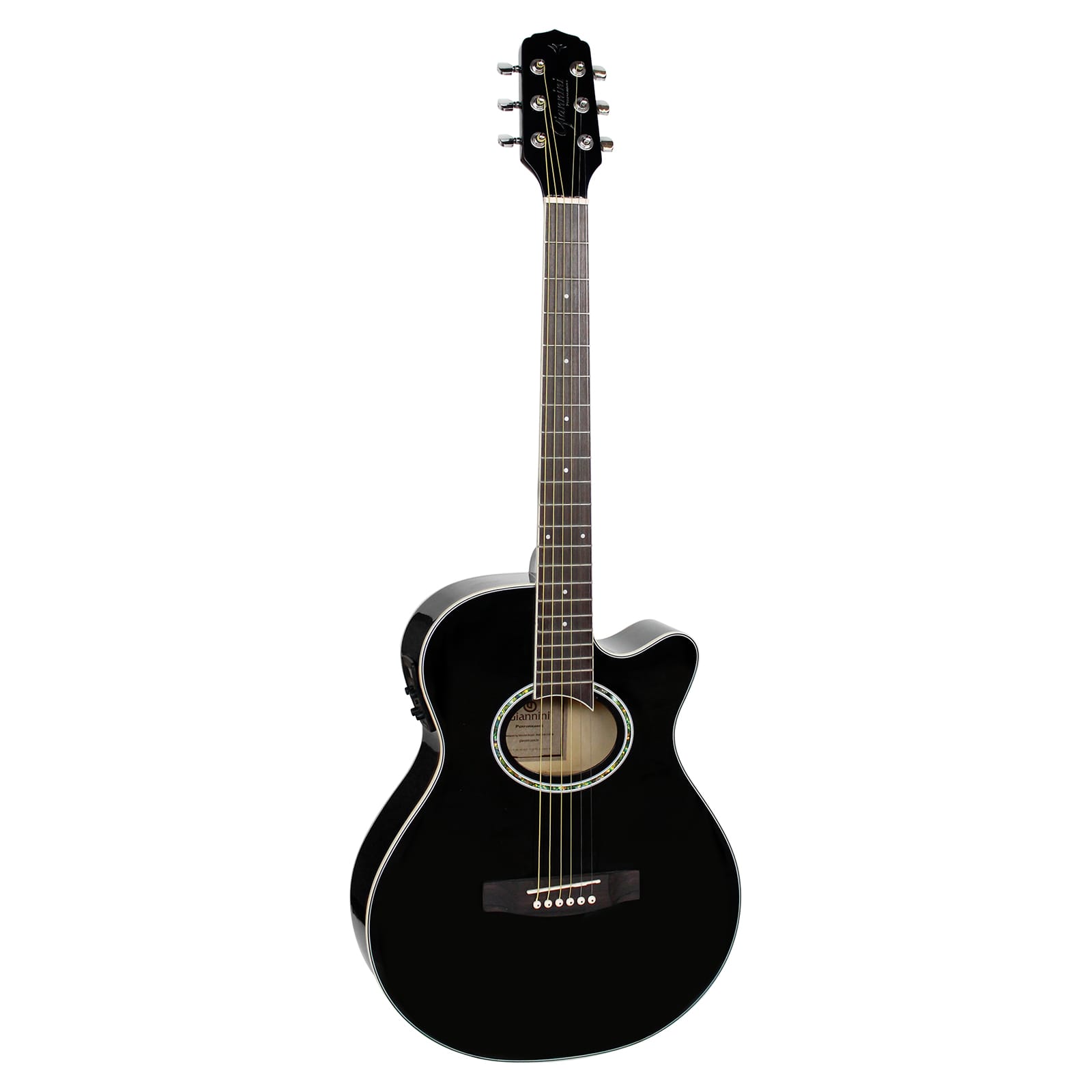 Electro Acoustic Steel Guitar Giannini Performance GSF-1D CEQ Black (BK)